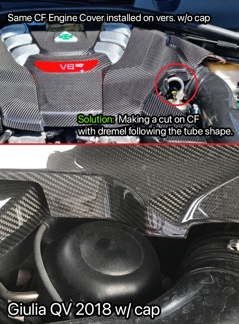 Alfa Romeo Giulia Engine Cover - Carbon Fiber - Quadrifoglio Version ...