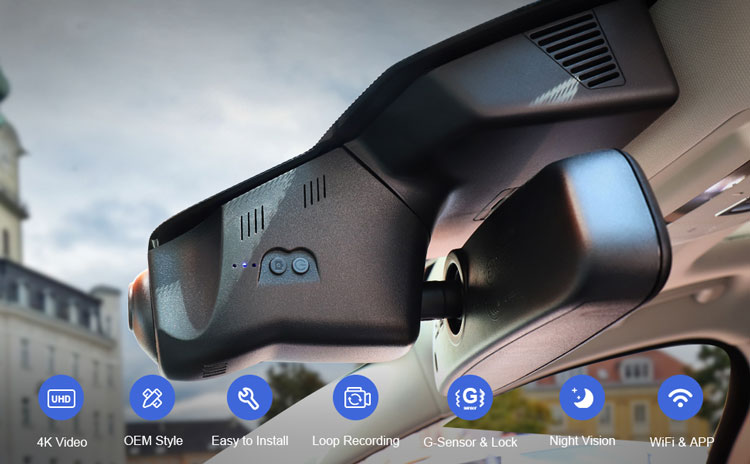 Jaguar F-Type Integrated Dash Camera System - 4K Front Camera