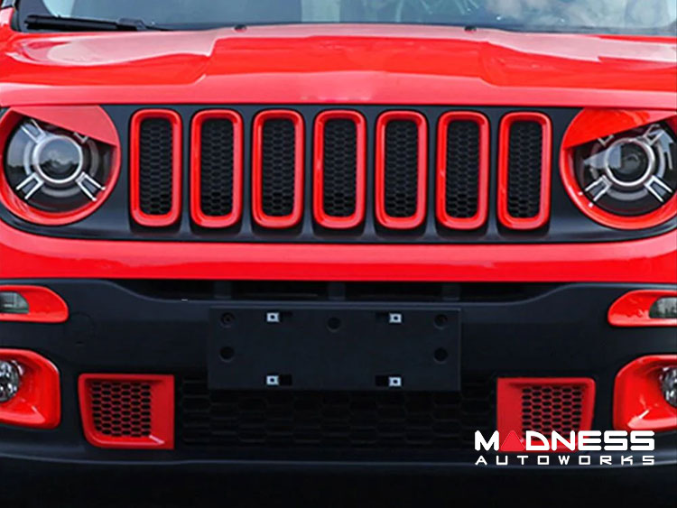 Jeep Renegade Front Bumper Frame Trim - Red - Pre Facelift, 1708083R